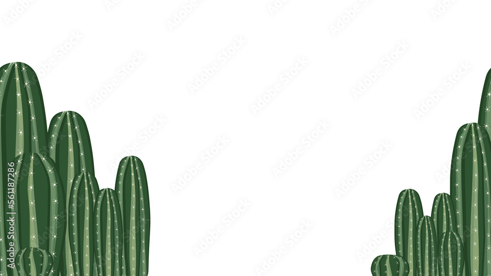 Cactus plants vector design illustration isolated on PNG white ...