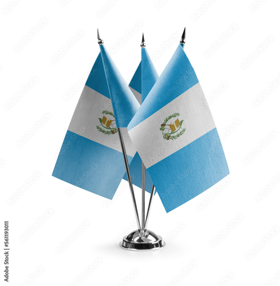 Poster Small national flags of the Guatemala on a white background ...