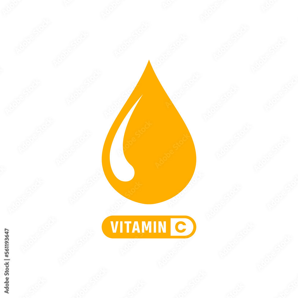 vitamin c icon or vitamin c icons vector on white background ...