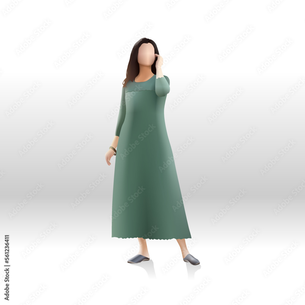 Faceless Fashion model. Dummy figure style display. Character vector ...