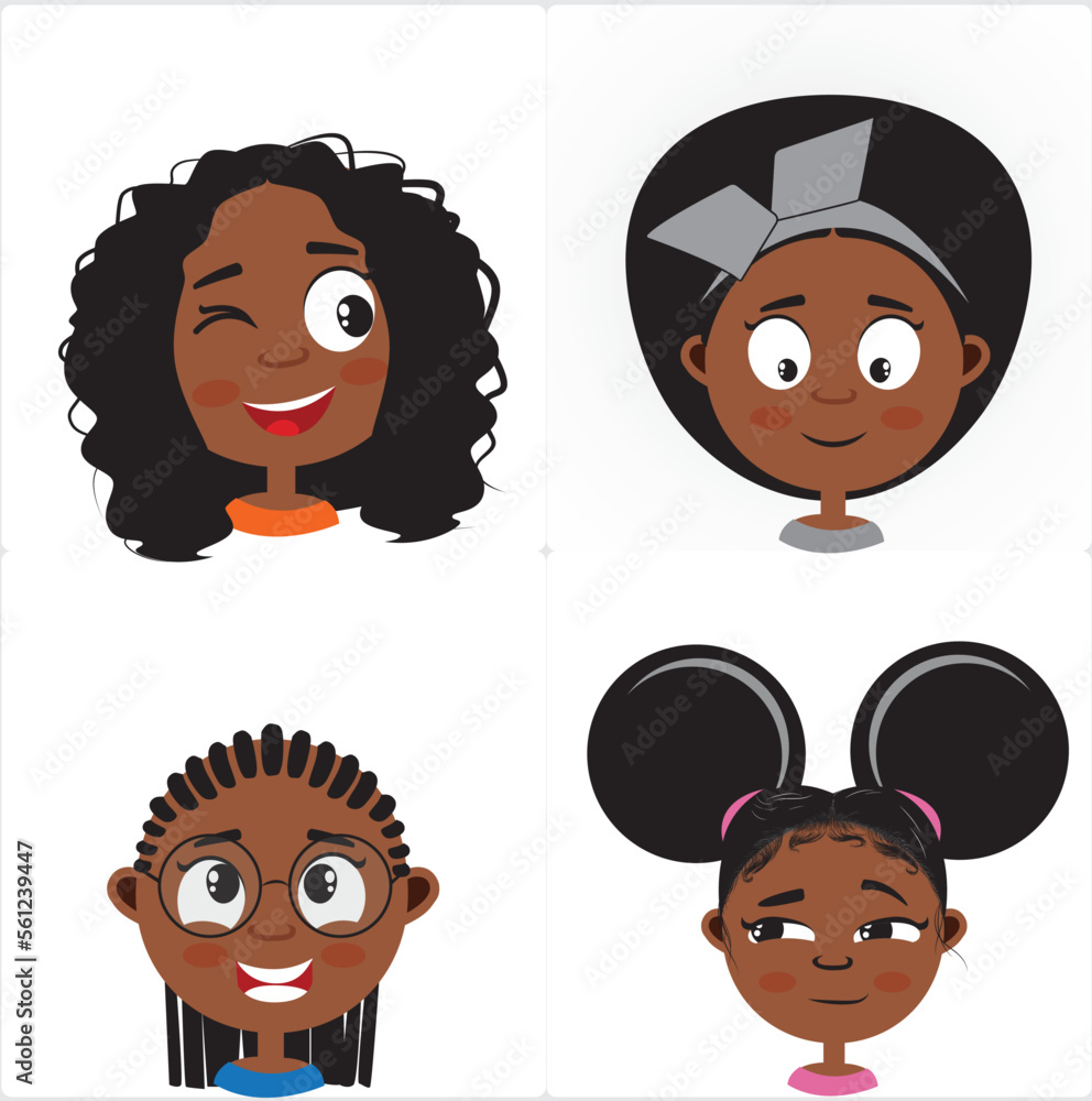 Cartoon faces. Expressive eyes and mouth, smirking, smiling, and ...