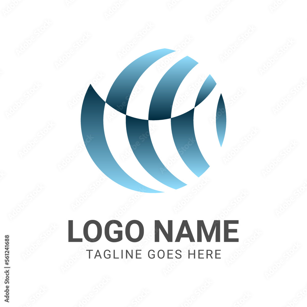 abstract dynamic circle vector logo design element Stock Vector | Adobe ...