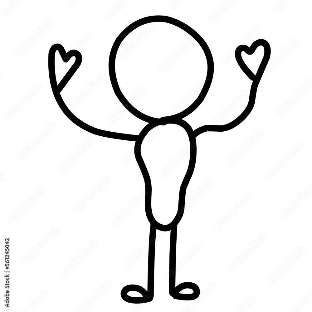 Stick figures in different poses Stock Vector | Adobe Stock
