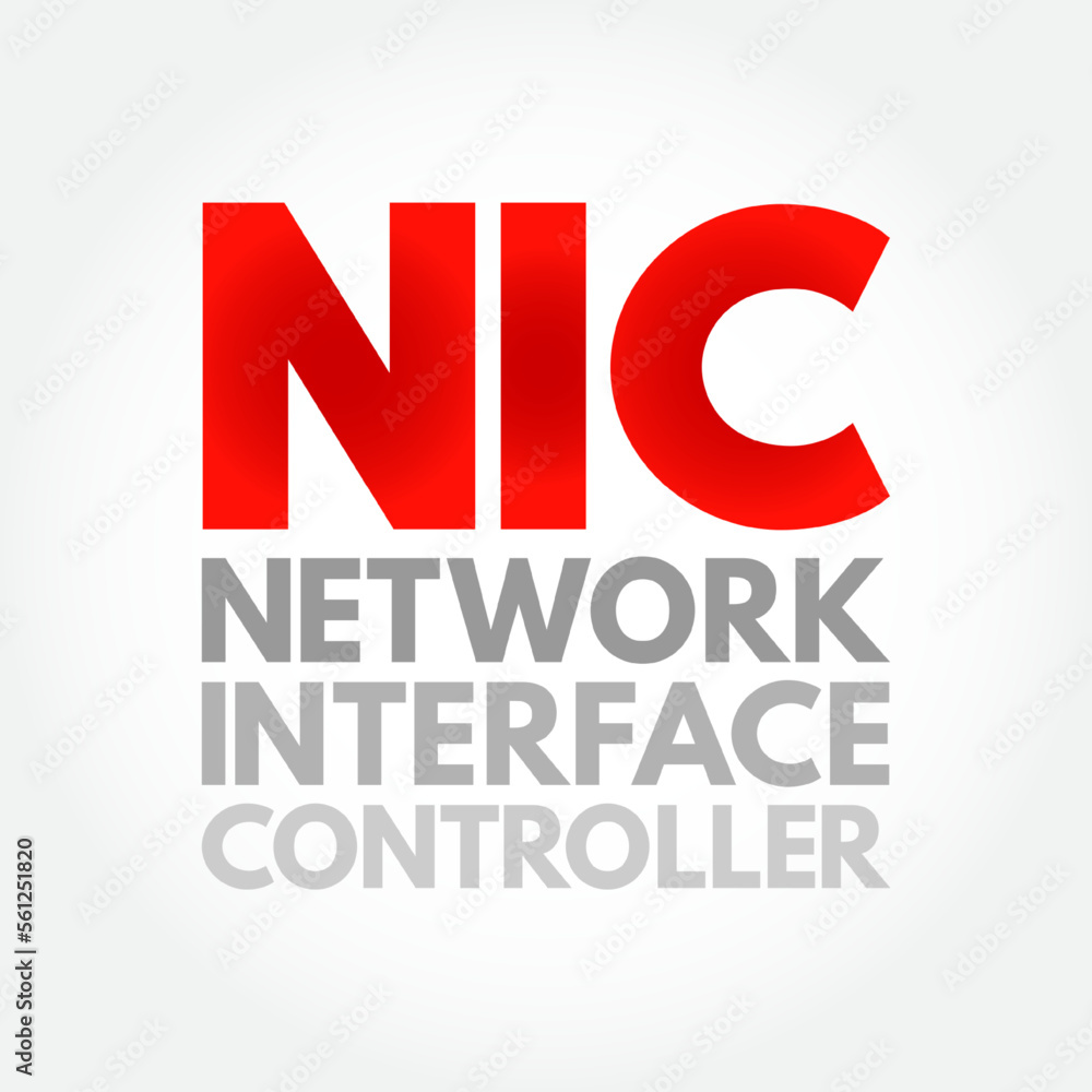 NIC - Network Interface Controller is a computer hardware component ...
