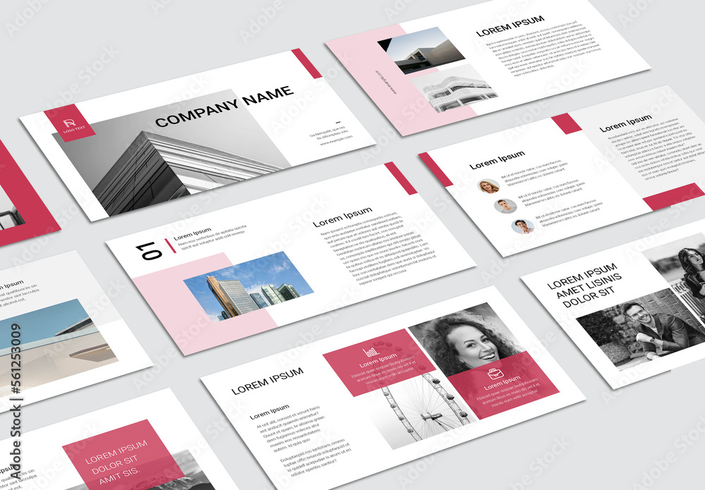 Corporate Presentation Layout Stock Template | Adobe Stock