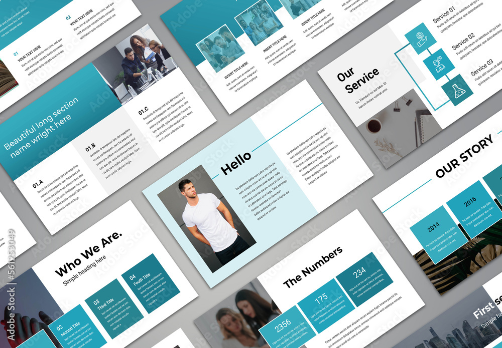 Professional Business Presentation Design Layout Stock Template | Adobe ...