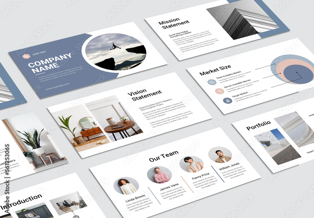 Modern Business Presentation Layout Stock Template | Adobe Stock