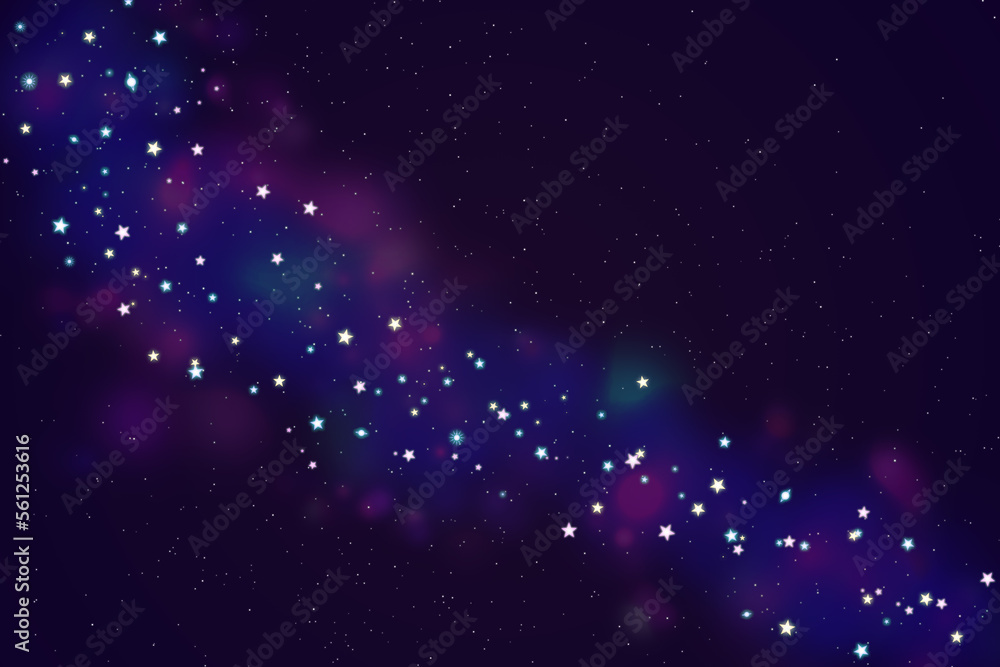 Cartoon Style Space Wallpaper with stars Stock Illustration | Adobe Stock