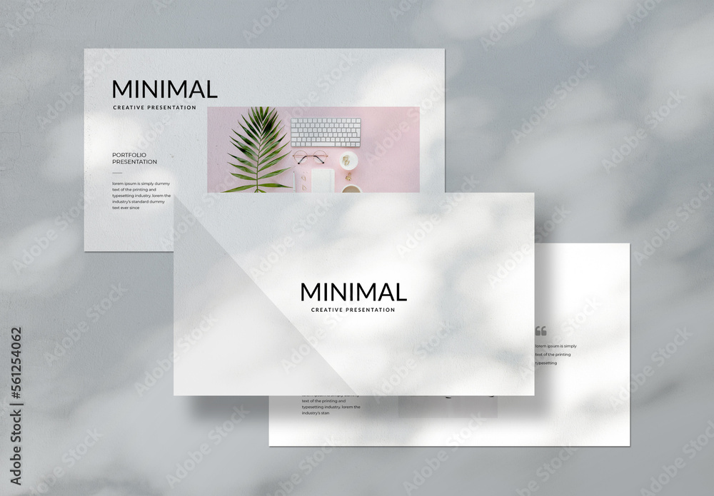 Minimal Presentation Layout Stock Template | Adobe Stock