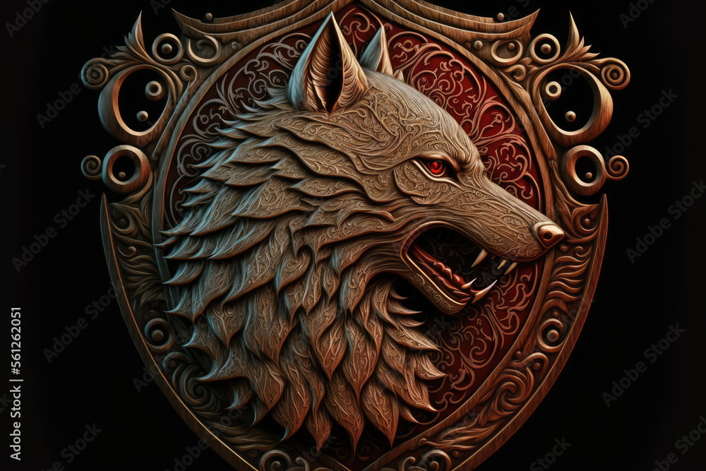 werewolf heraldry crest coat of arms Stock Illustration | Adobe Stock