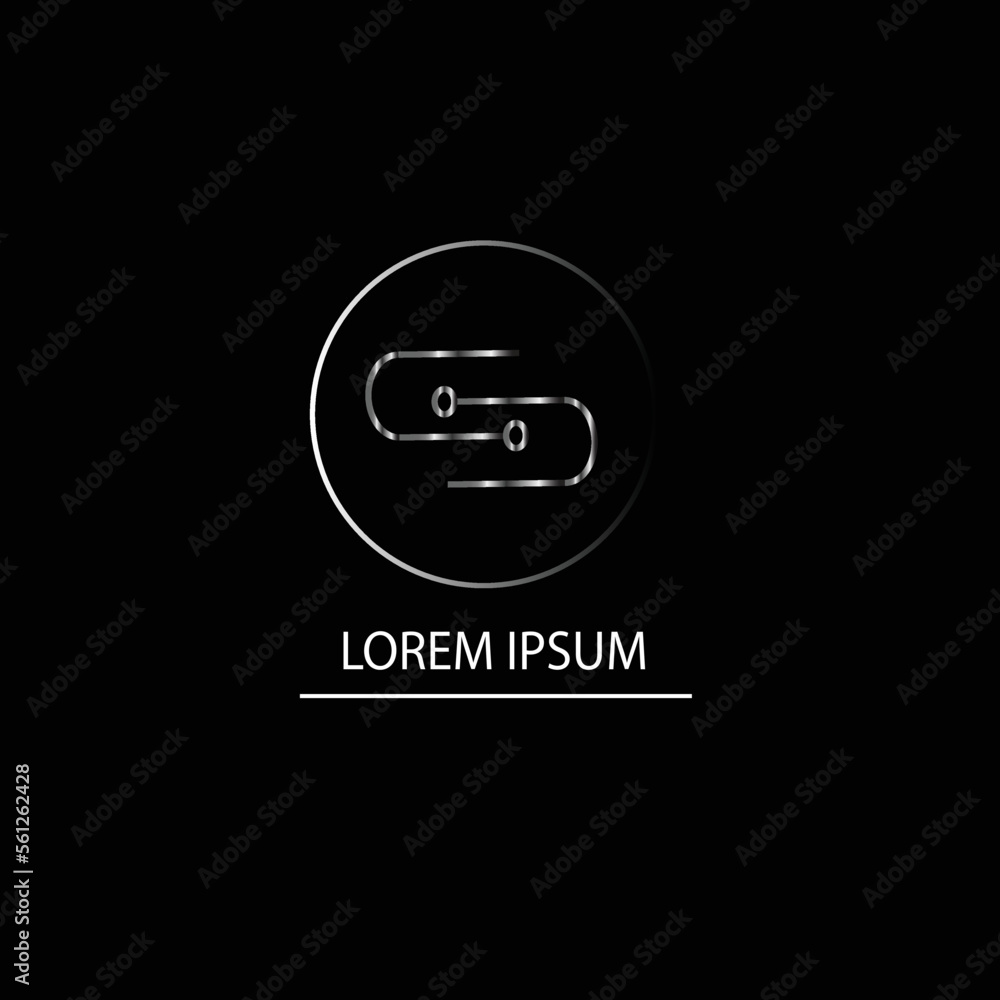 Modern abstract letter S logo. Minimal S initial based icon. Initial S ...