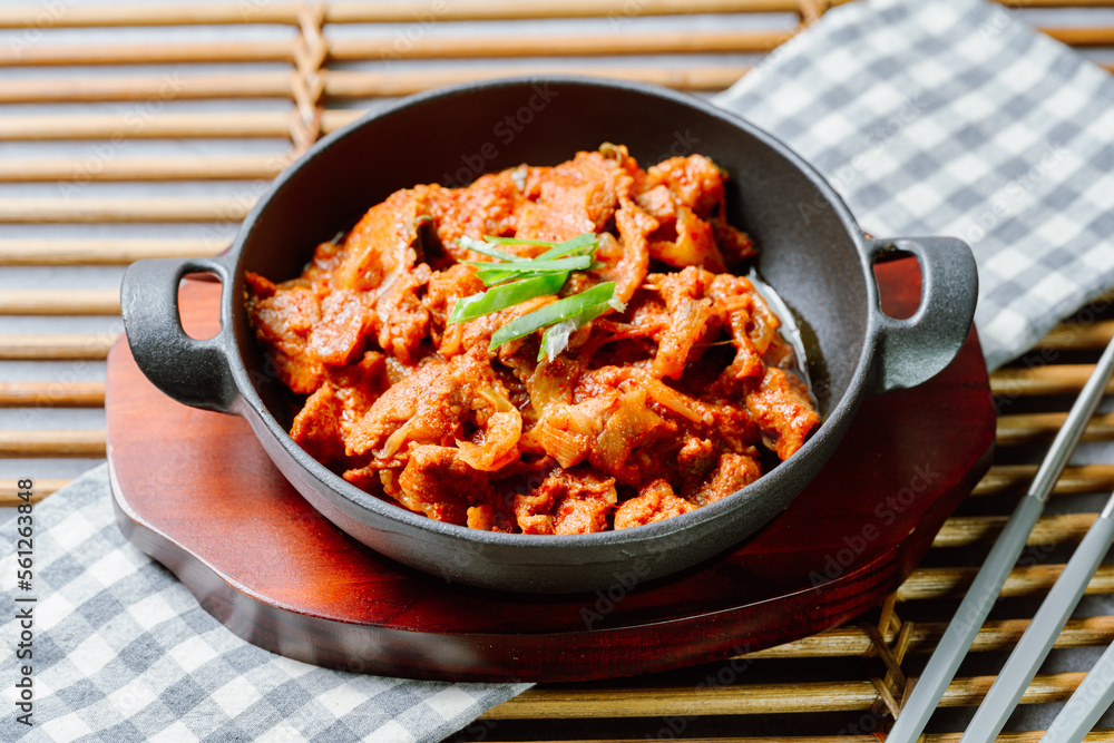 jeyukbokkeum, Korean style stir-fried pork : Thinly sliced pork ...