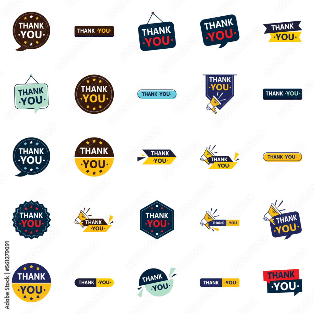 25 Heartwarming Vector Designs to Say Thank You Stock Vector | Adobe Stock