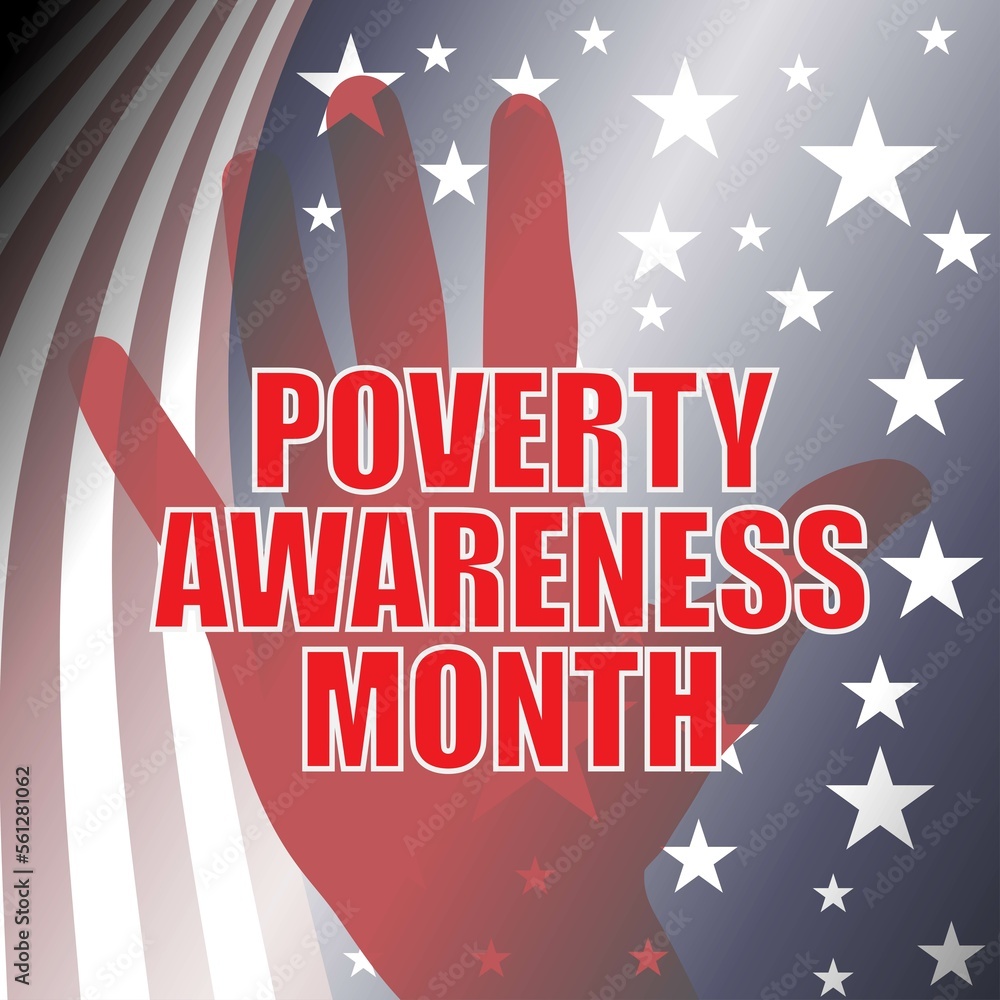 square banner design for January Poverty Awareness Month to fight ...