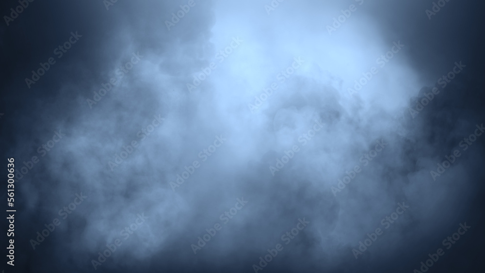 Overlays fog isolated on black background. Paranormal blue mystic smoke ...