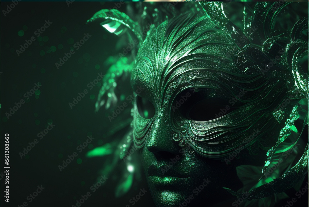 Fondo Máscara de Carnaval verde - Green Mask Carnival Background ...