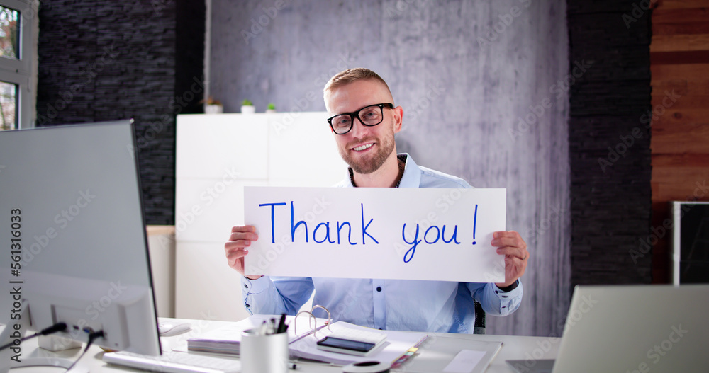 Thank You Corporate Job Appreciation Sign Stock Photo | Adobe Stock