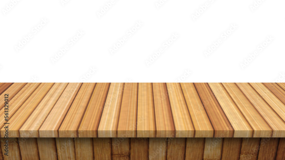 Light wooden slatted table Stock Photo | Adobe Stock