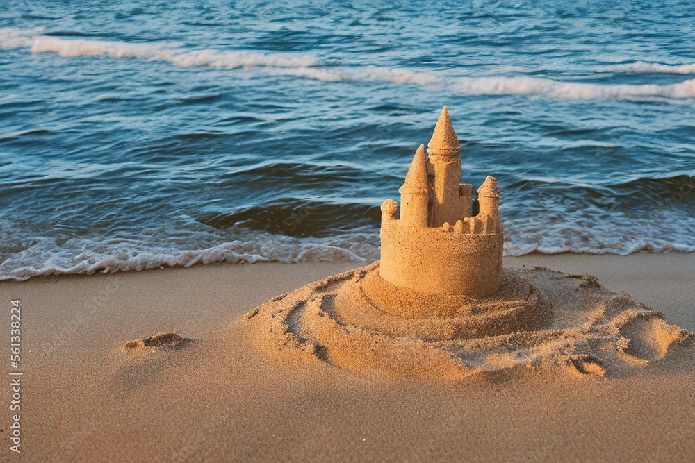 Sand Castle On The Beach