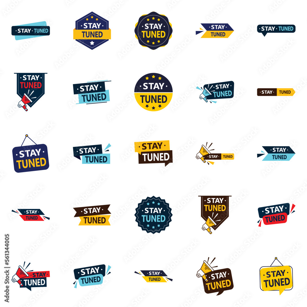 Stay Tuned 25 Innovative Vector Designs for a fresh approach Stock ...