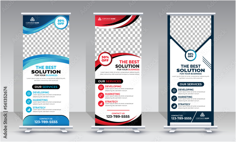 Creative Design Agency Roll Up Banners Stock Vector | Adobe Stock