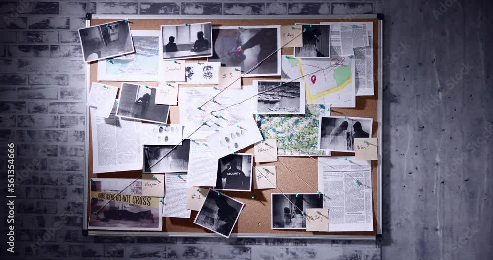 Police Investigator Board Background Stock Video | Adobe Stock