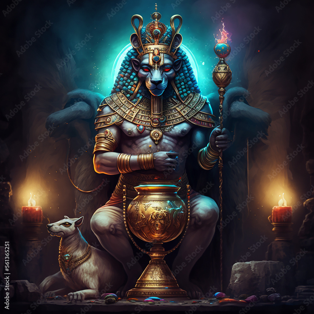 Ancient Egyptian mythology. Hu, the ancient Egyptian mythological god ...