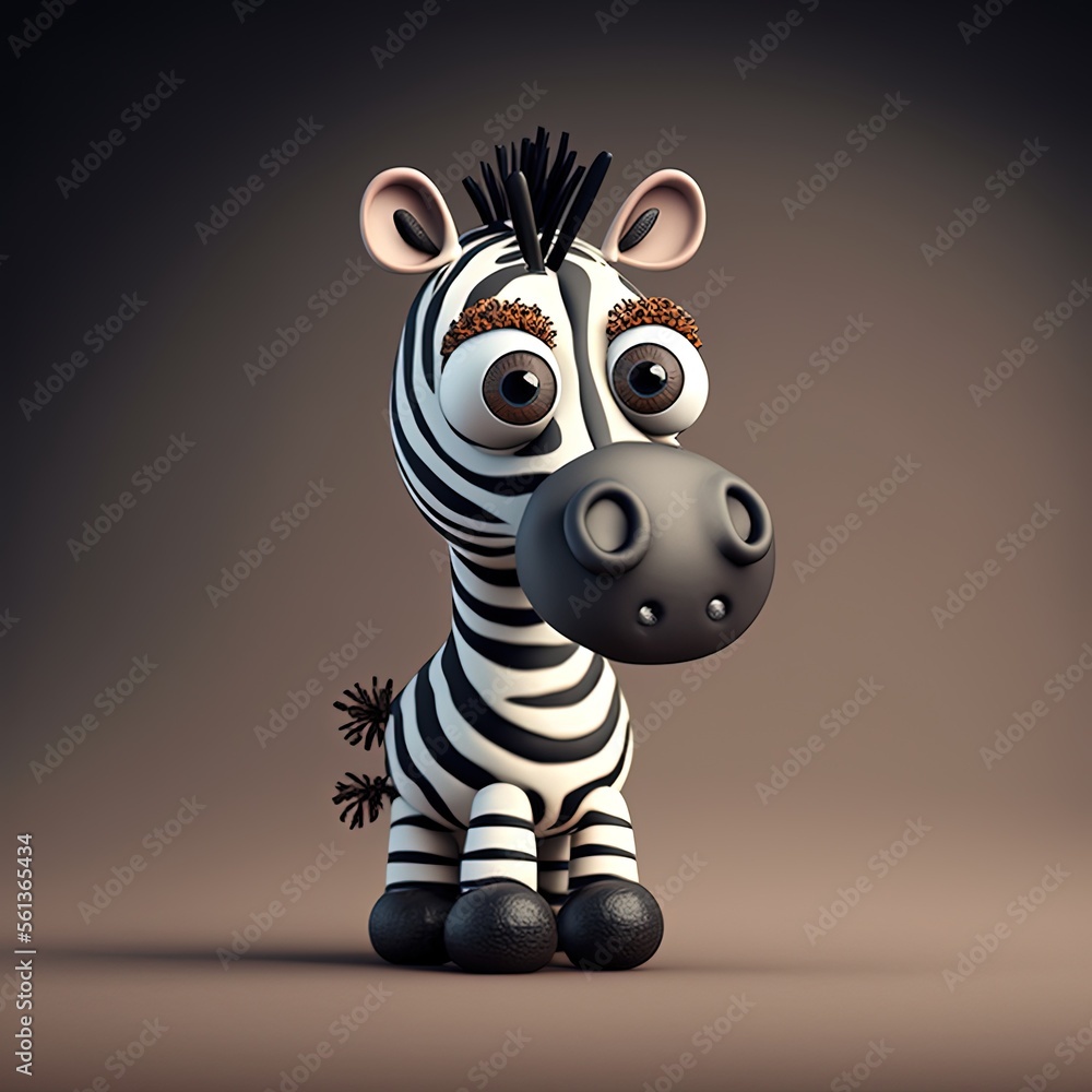 Cute Animated Zebra