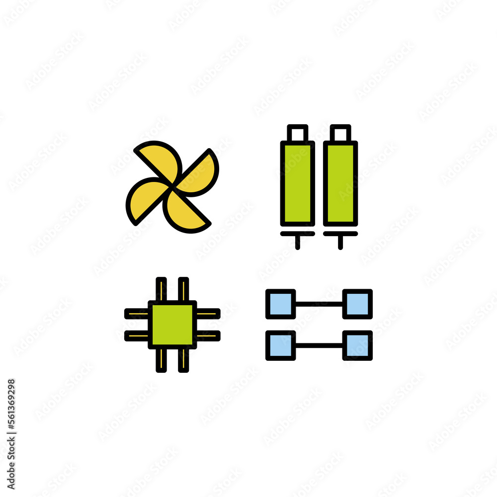 Robotics tools utensils outline icon. Signs and symbols can be used for ...