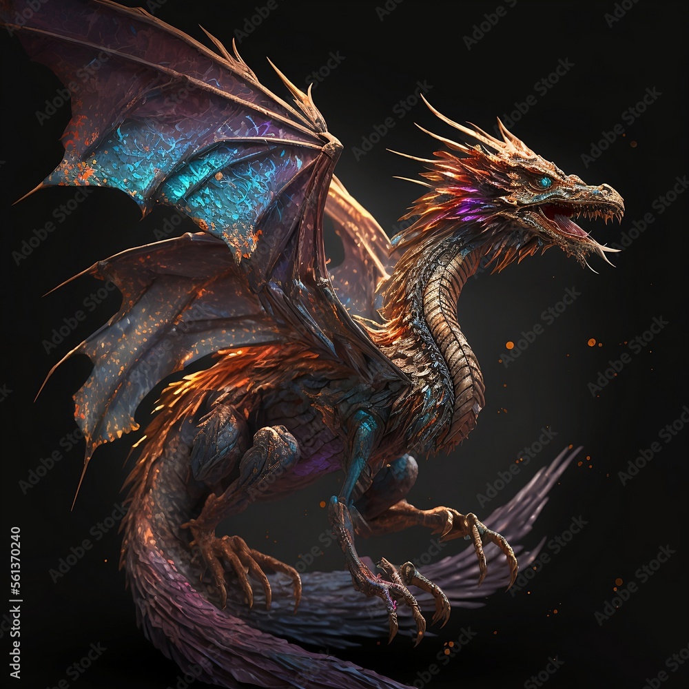 Red Dragon, Create an image of a flying dragon ultra realistic ...