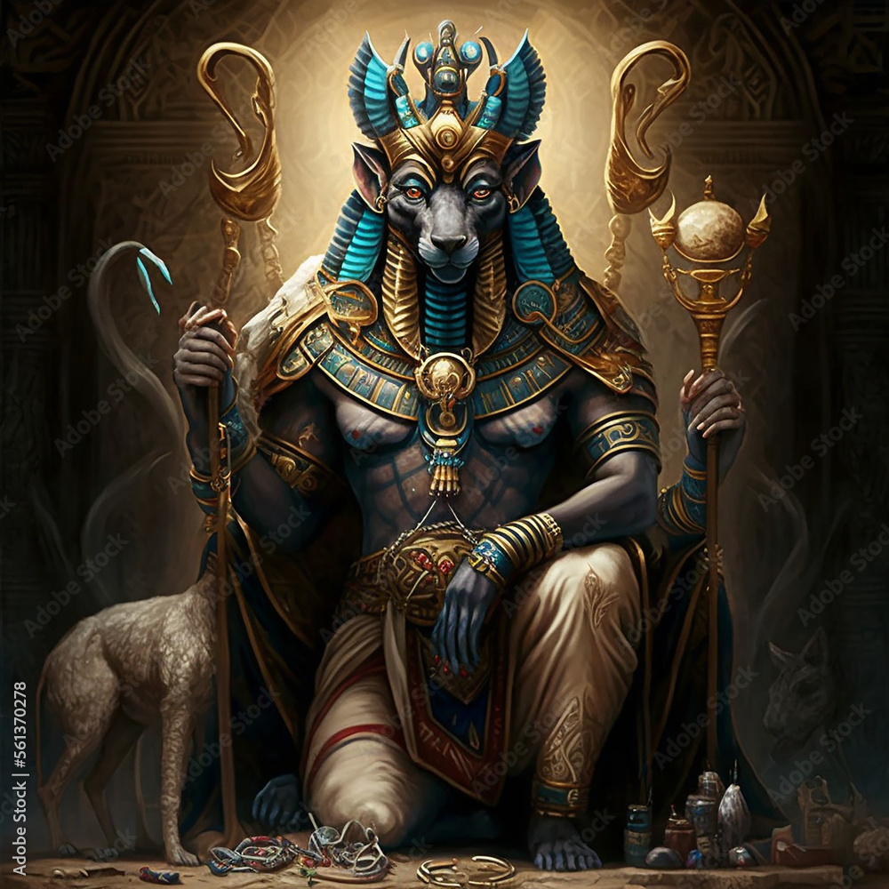 Ancient Egyptian mythology. Shai, the ancient Egyptian mythological god ...