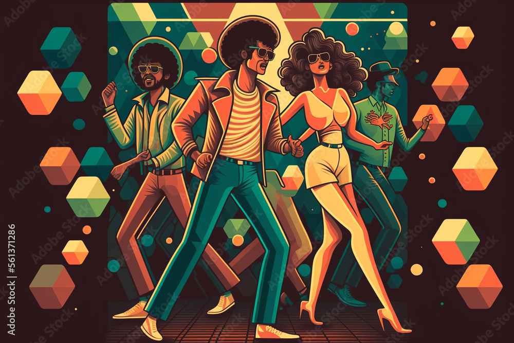 disco in the style of the 70s, created by a neural network, Generative ...