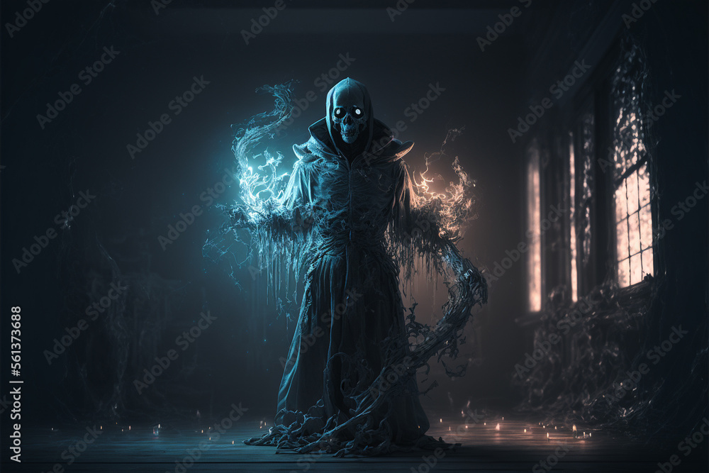 a terrible ghost of darkness, created by a neural network, Generative ...