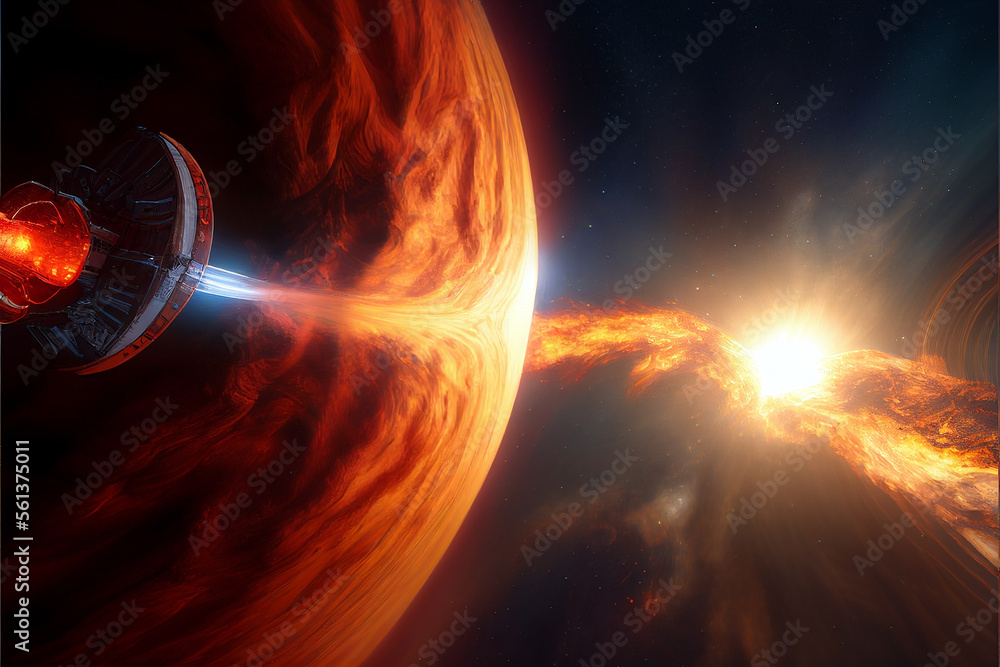 Jupiter planet, giant gas planet and its ocean-bearing moons, AI ...