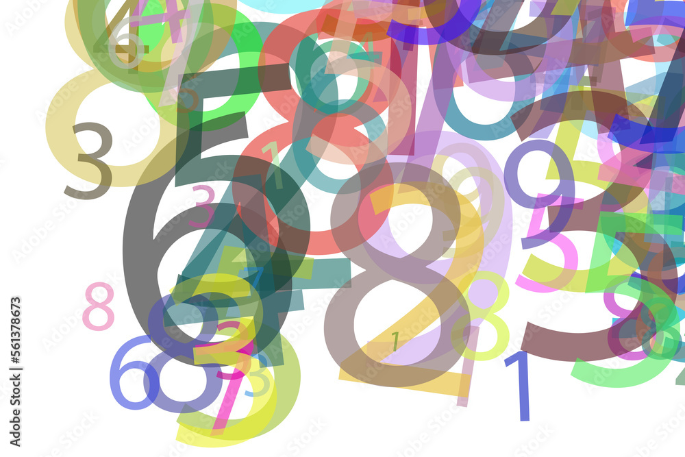 colorful numbers counter design art Stock Illustration | Adobe Stock
