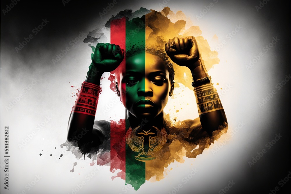Black history month concept art, featuring bold and vibrant African ...