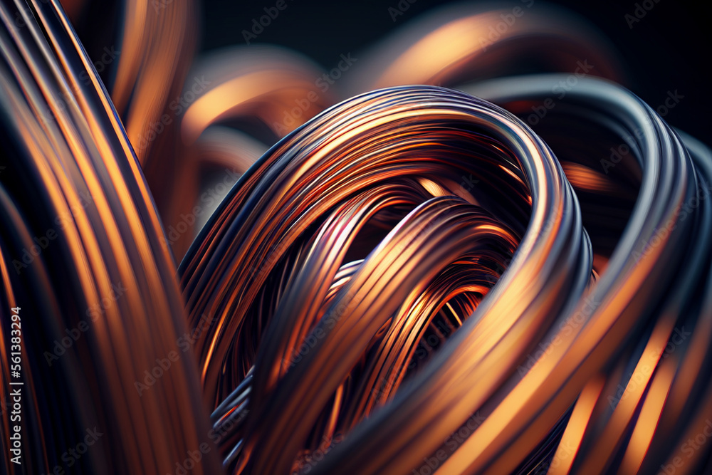 copper wires close-up, harness, abstract background of cables Stock ...