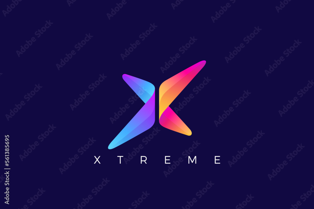 Butterfly Logo Letter X design vector template. Stock Vector | Adobe Stock