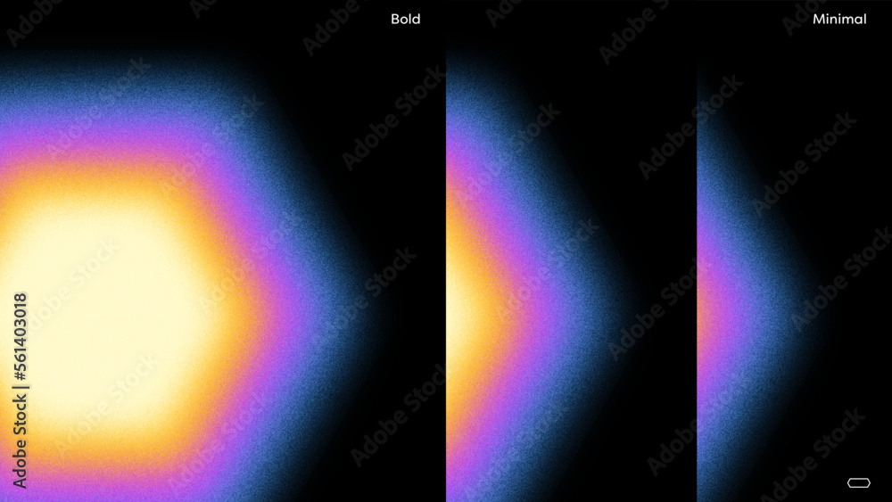 Prismatica Minimalist Fuzzy Hexagon Gradient on Dark Background with ...