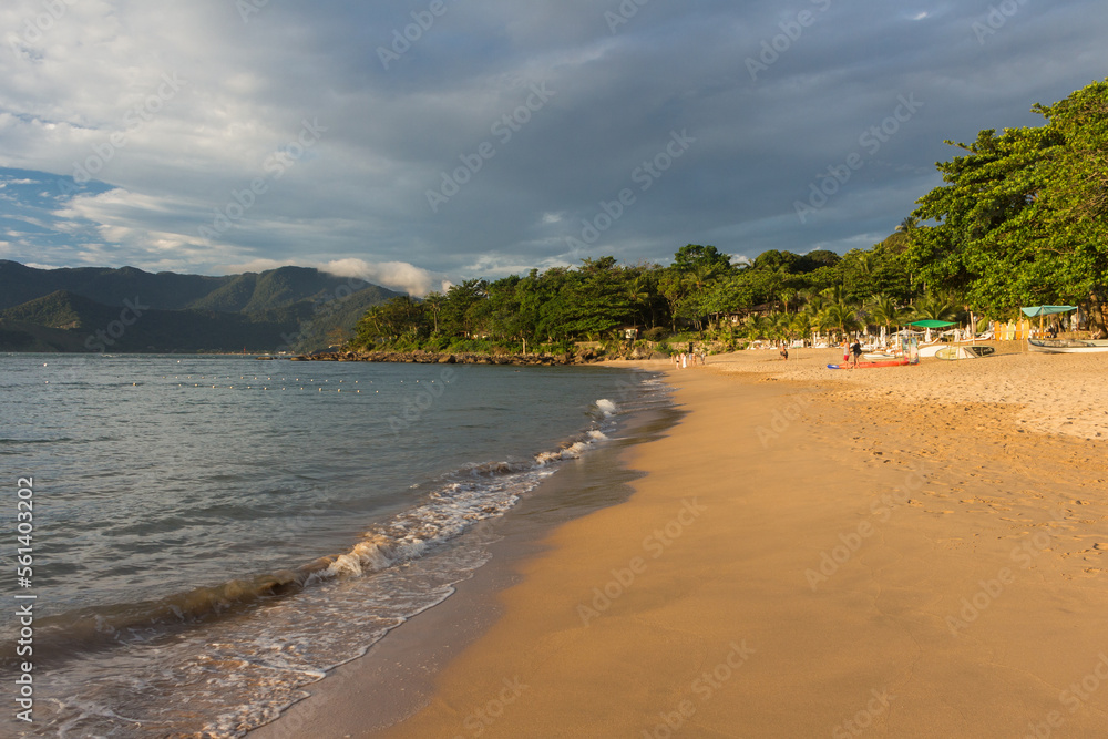 Praia do Curral no cair da tarde - ILHABELA, SP, BRAZIL - DECEMBER 01 ...