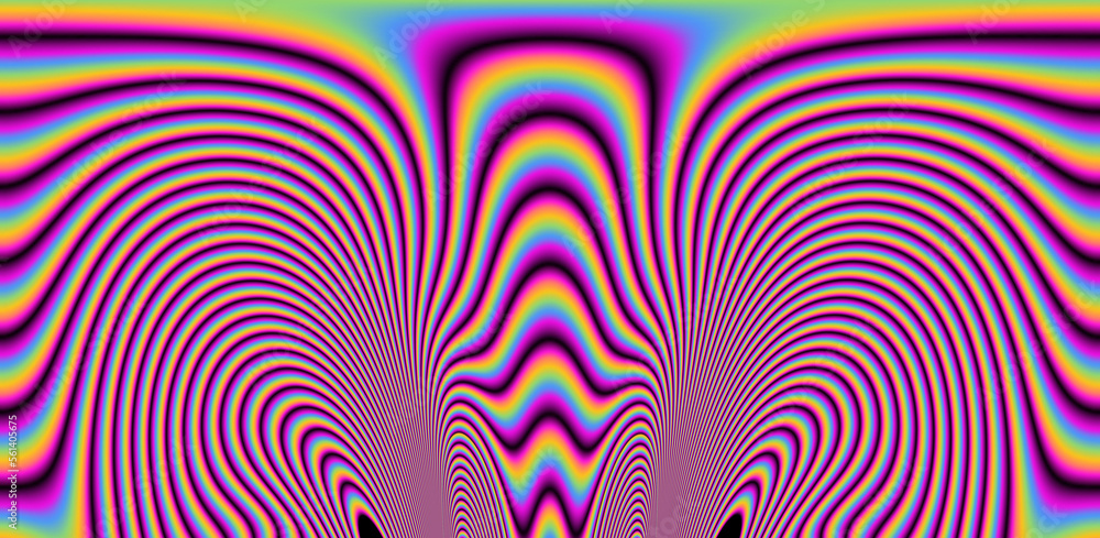 Texture of a glitched TV screen with wavy and distorted moire pattern ...