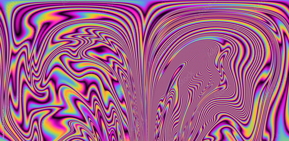 Texture of a glitched TV screen with wavy and distorted moire pattern ...