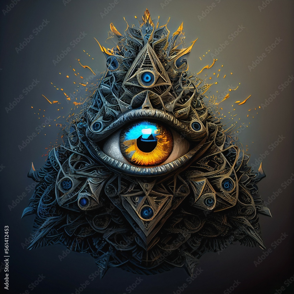 The Eye of Providence all-seeing eye of God pyramid triangle, mystical ...