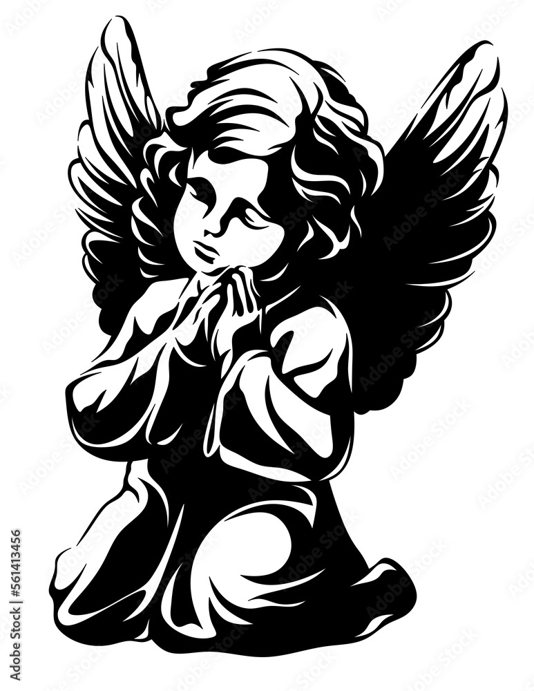 Baby Angel Praying Drawing