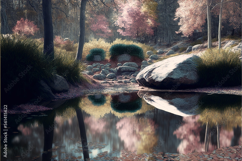 Cozy Land flowing with milk and honey created with generative ai ...