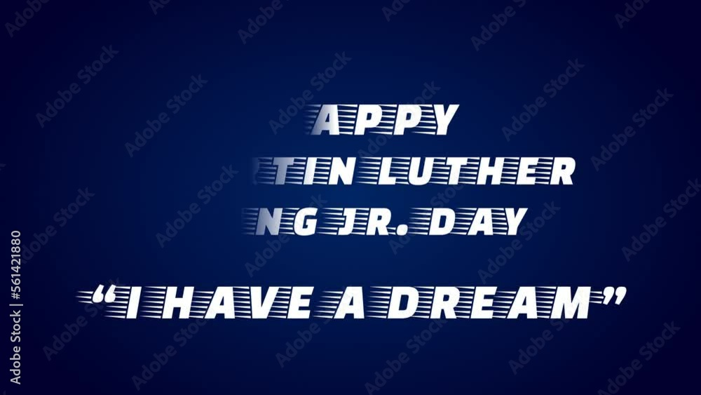 Happy Martin Luther King Jr. Day Animation with US Jet Plane Blue ...