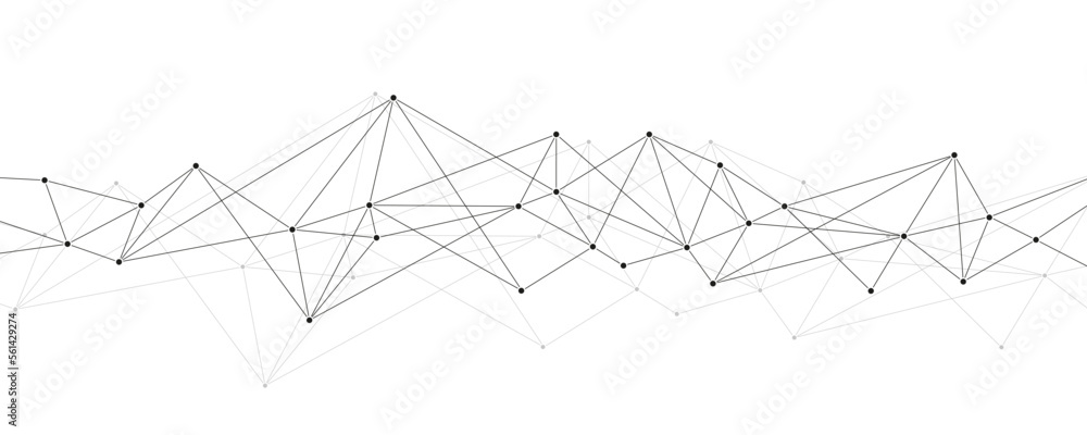 Polygonal network connect lines and dots background template ...