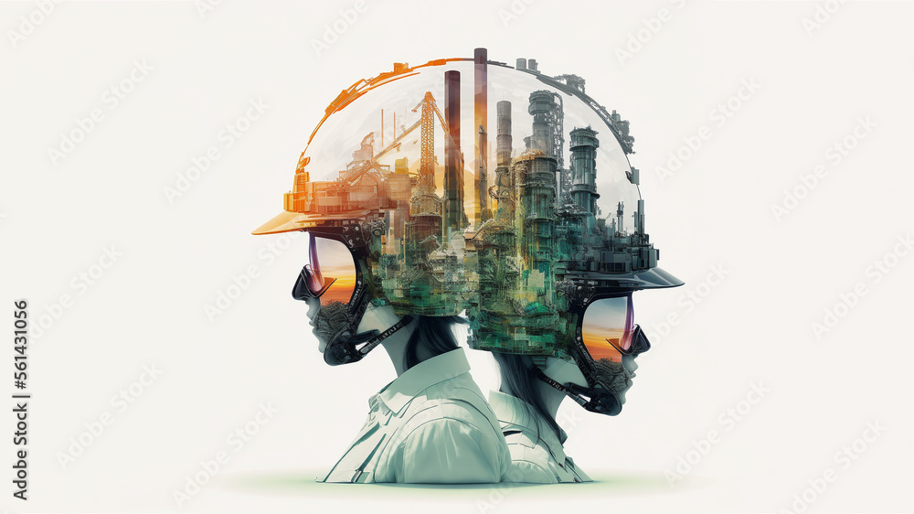 Future Gas mask of Oil refinery plantand Gas Industry construction ...