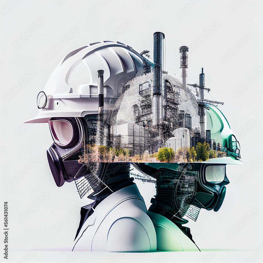 Future Gas mask of Oil refinery plantand Gas Industry construction ...