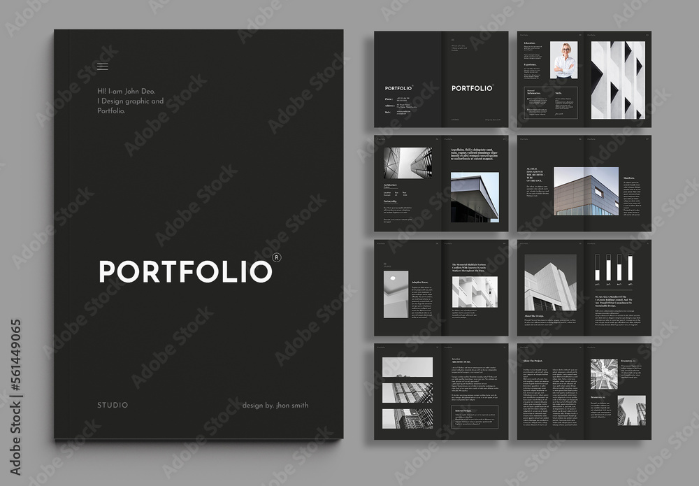 Studio Portfolio Template Stock Template | Adobe Stock
